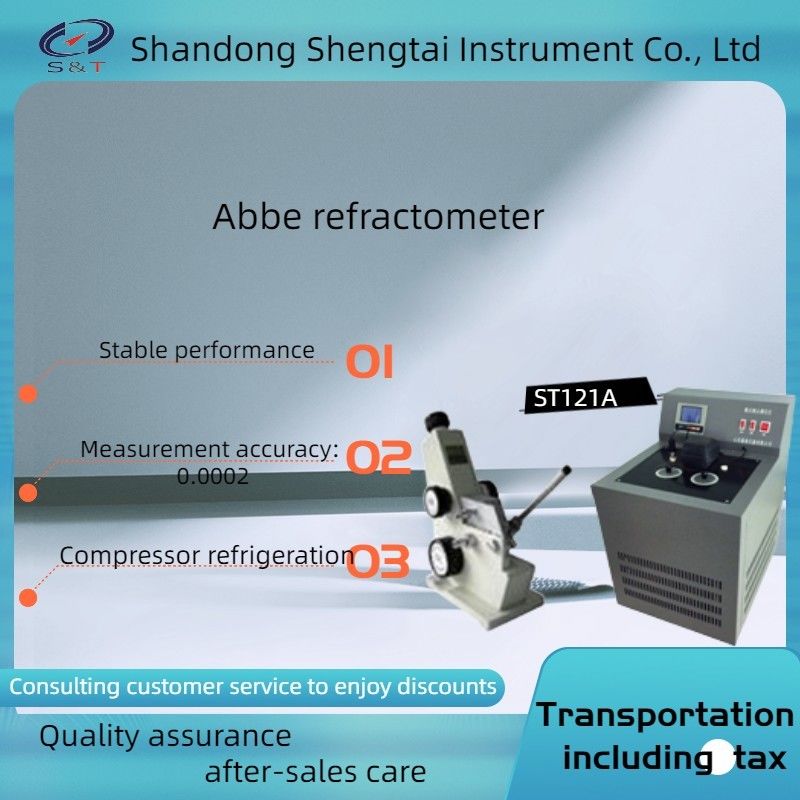 Transparent, semi transparent liquid or solid ST121A Abbe refractometer ...
