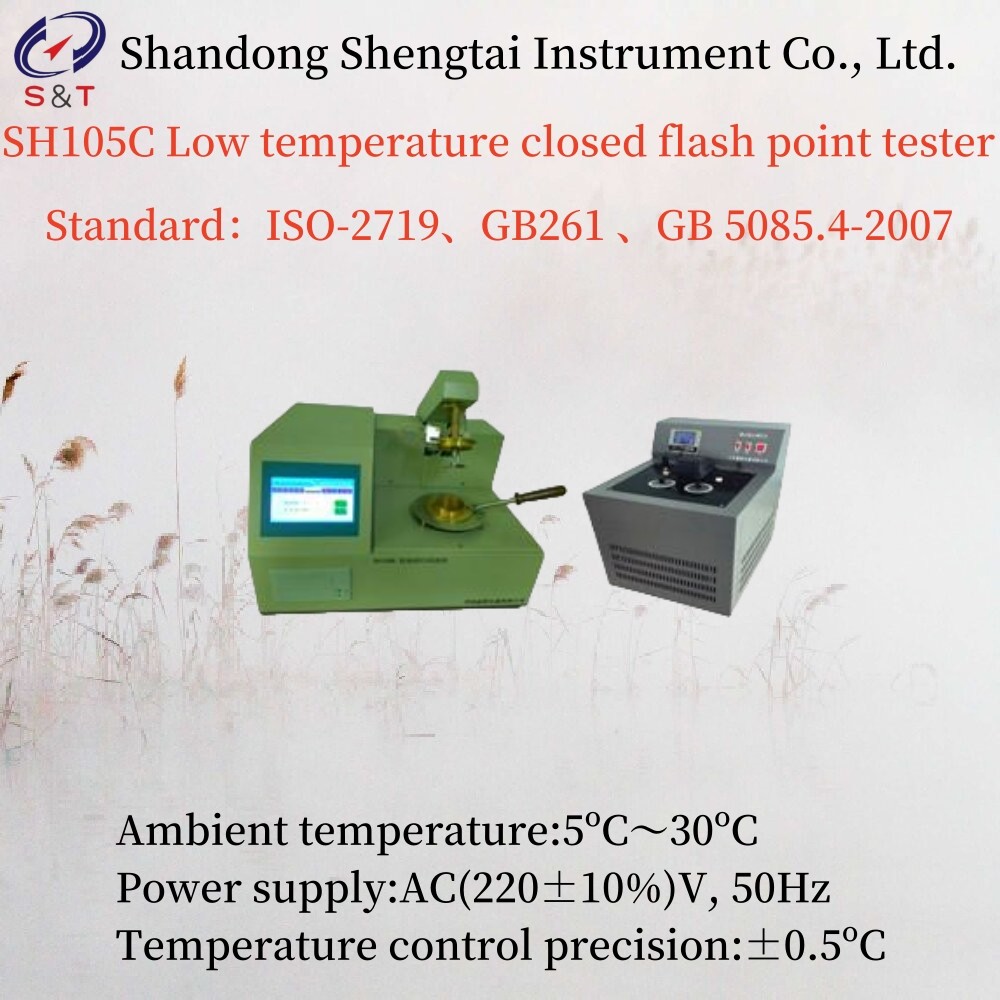 Temp Control Precision ±0.5ºC Low Temperature Closed Flash Point Tester ...